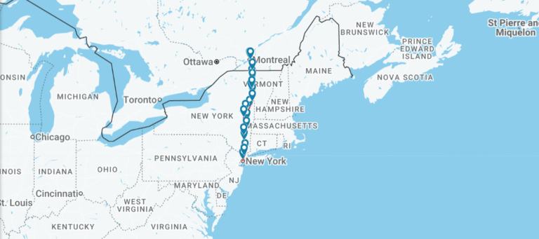 Amtrak Adirondack Routes, Stops, Timetable & Map